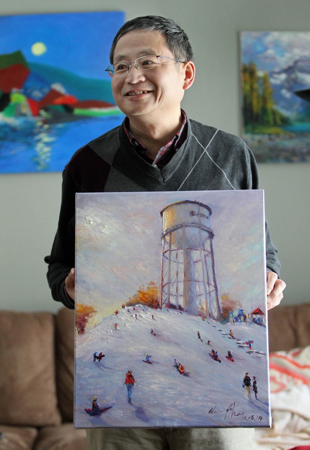 Brandon artist Weiming Zhao teaching painting class at Wasagaming ...
