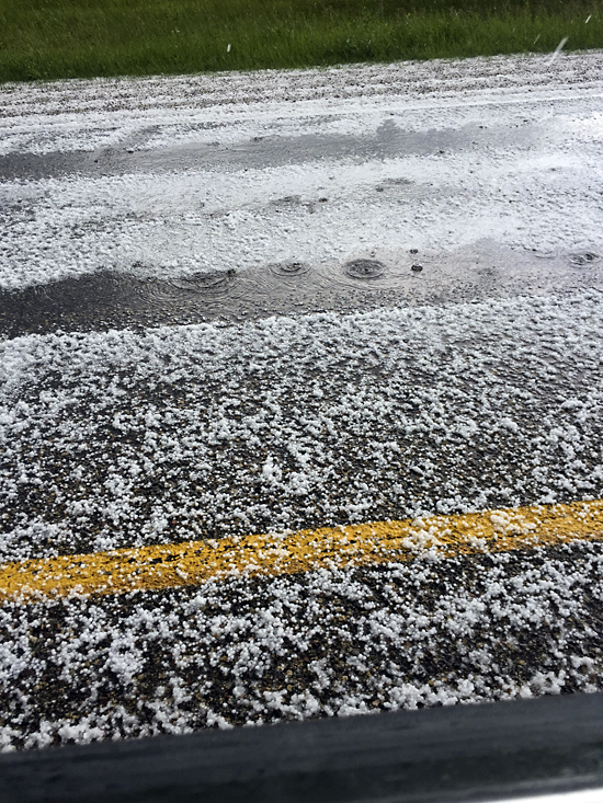 Sunny skies one minute, hail the next: Woman describes extreme weather ...
