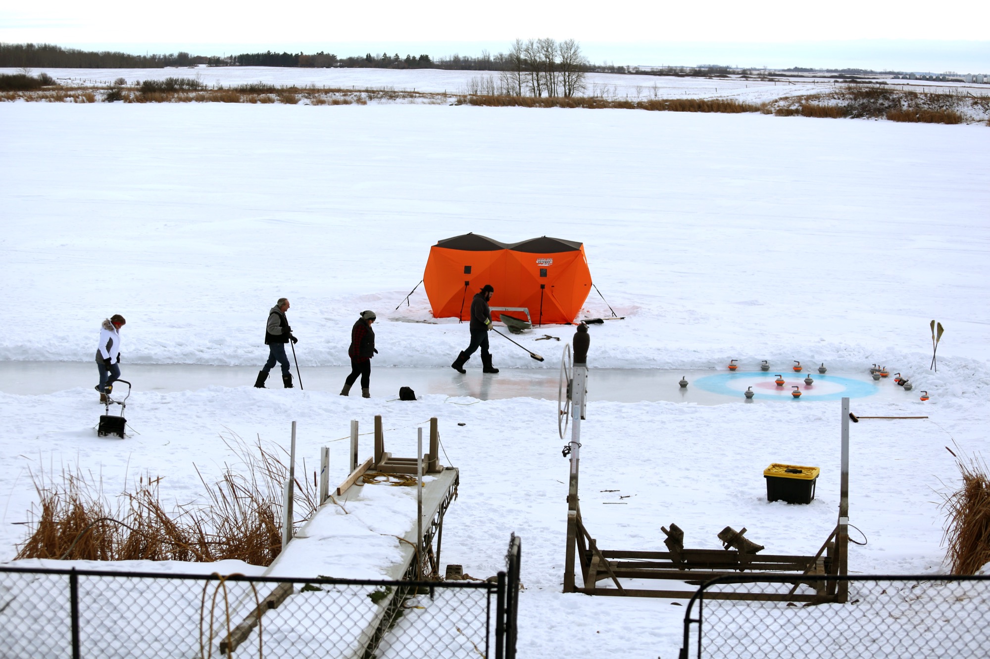 Spotlight on Killarney — Couple carves curling rink on Killarney Lake ...