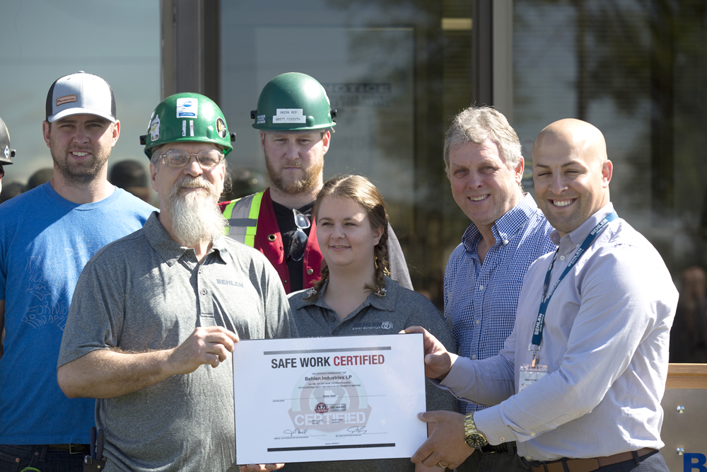 Behlen awarded SAFE Work certification – Brandon Sun