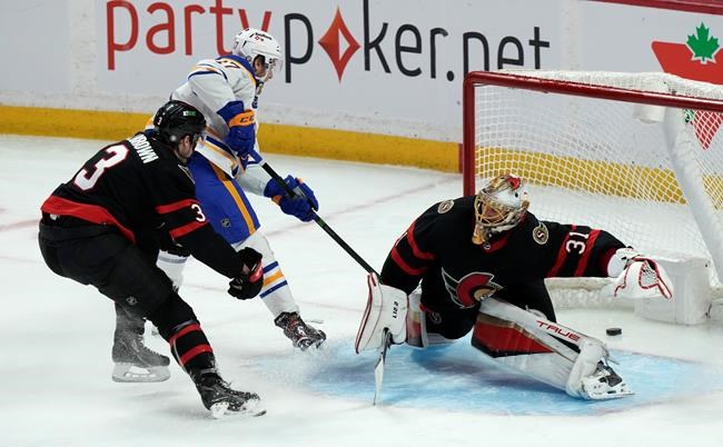 Michael Houser wins in season debut as Sabres down Senators 3-1 ...