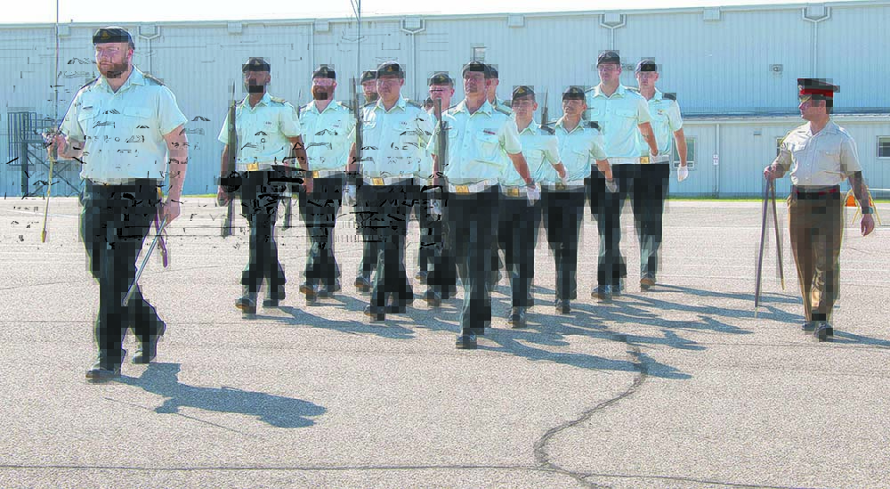 Shilo soldiers prepping to guard the Queen – Brandon Sun