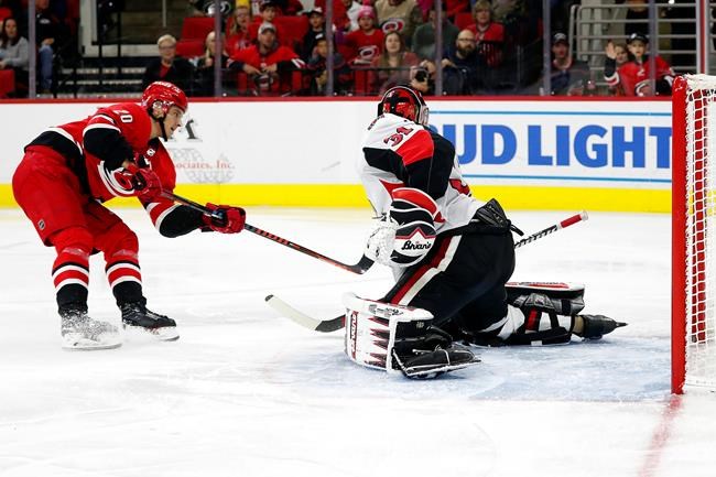 Aho scores 2 to lead Hurricanes past Senators 8-2 – Brandon Sun