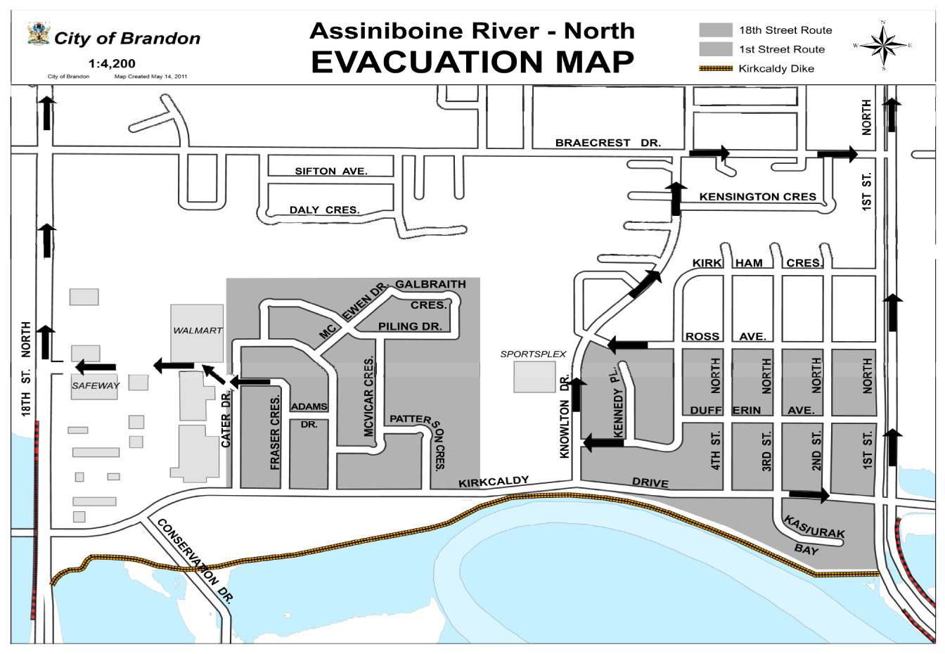 Evacuation routes set for north-side residents – Brandon Sun
