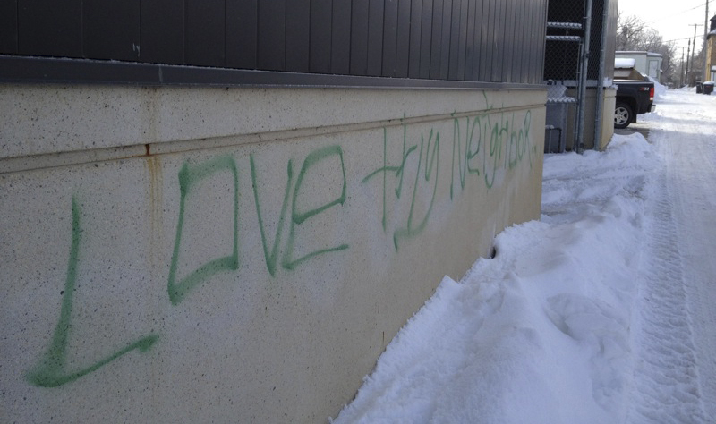 Motivational graffiti marks downtown – Brandon Sun
