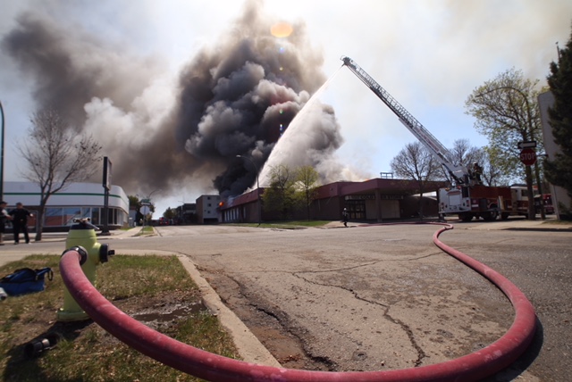 Downtown Burning – Brandon Sun