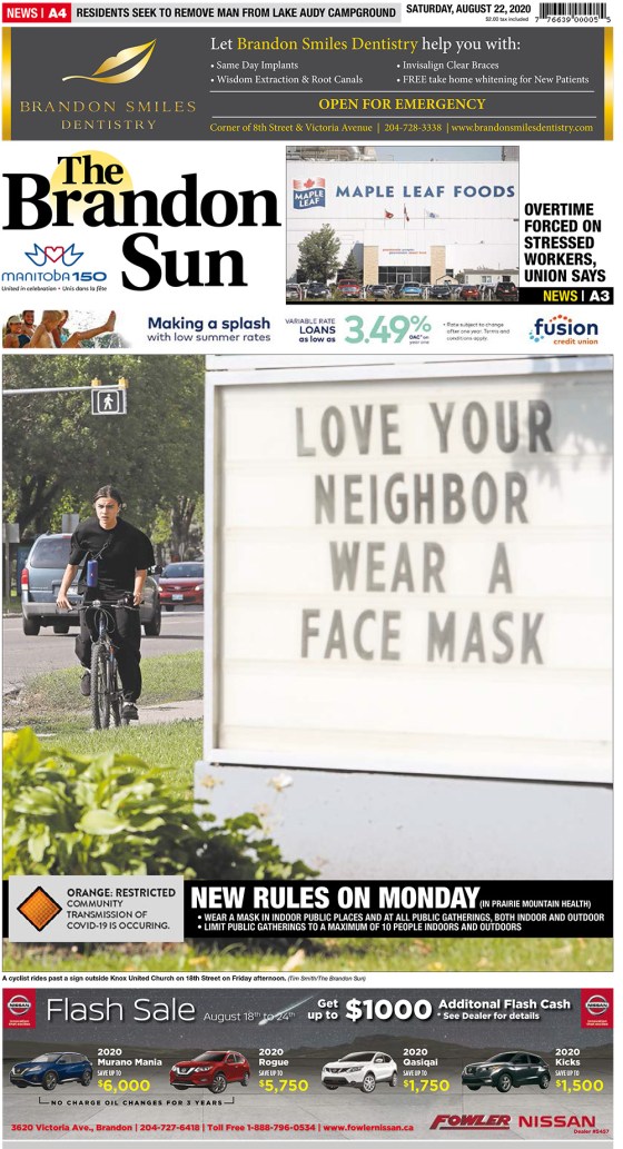 Sun Burst for August 22, 2020 – Brandon Sun