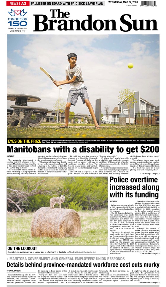 Sun Burst for May 27, 2020 – Brandon Sun