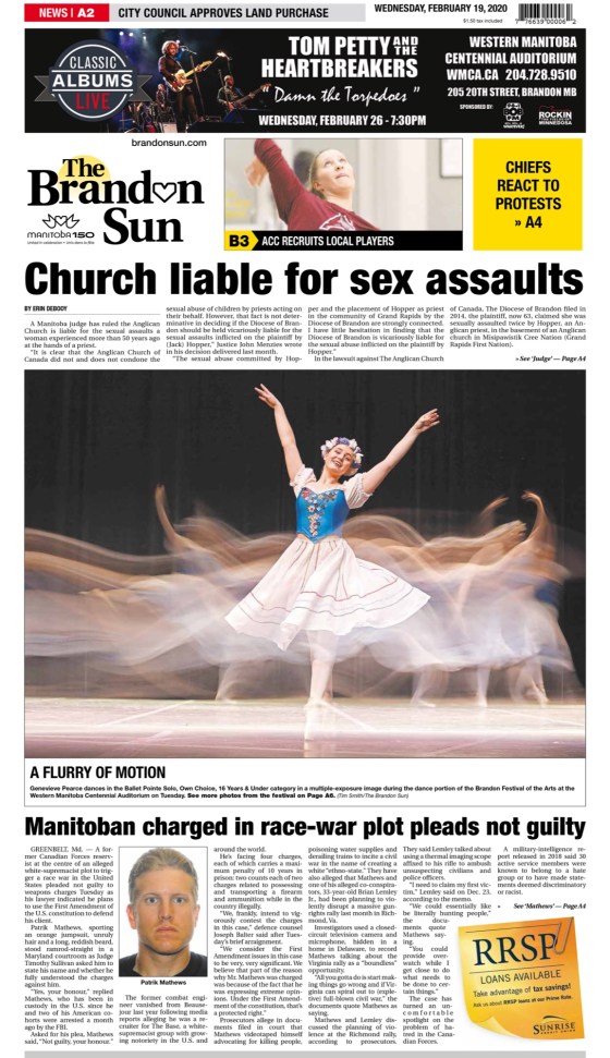 Sun Burst for February 19, 2020 – Brandon Sun