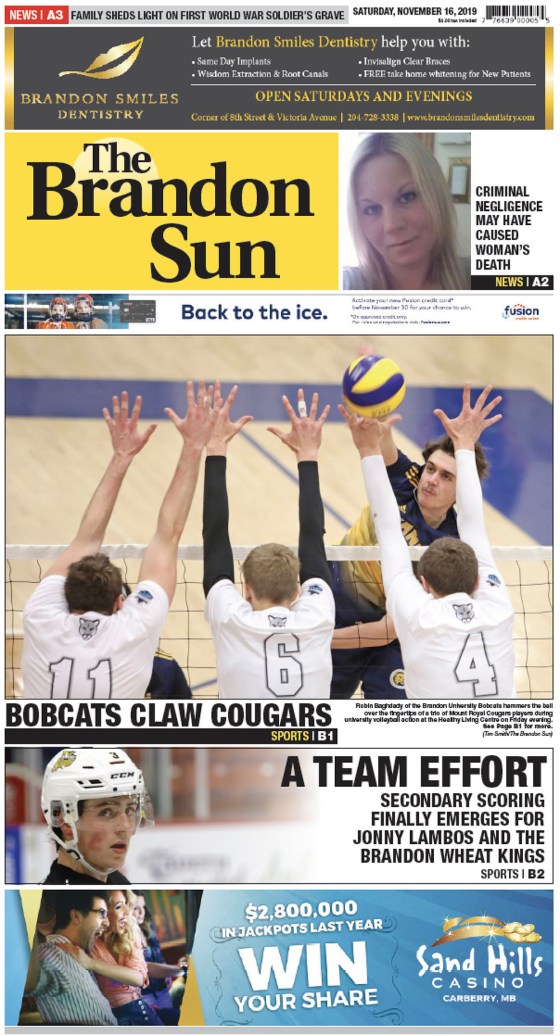 Sun Burst for November 16, 2019 – Brandon Sun