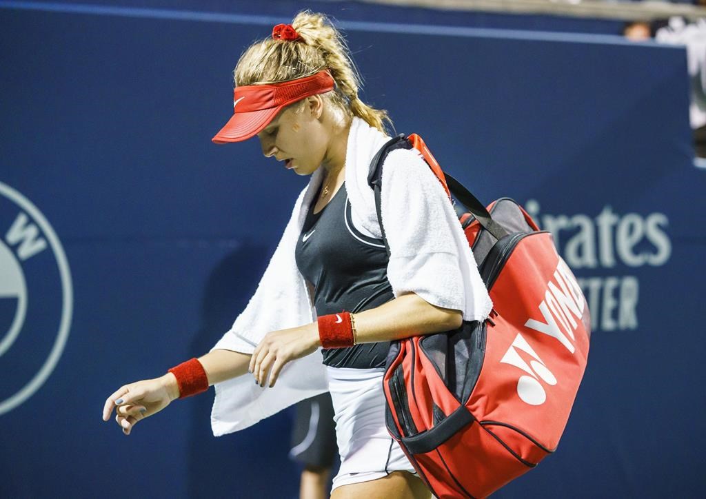 Bouchard makes successful return to tennis with doubles win in ...