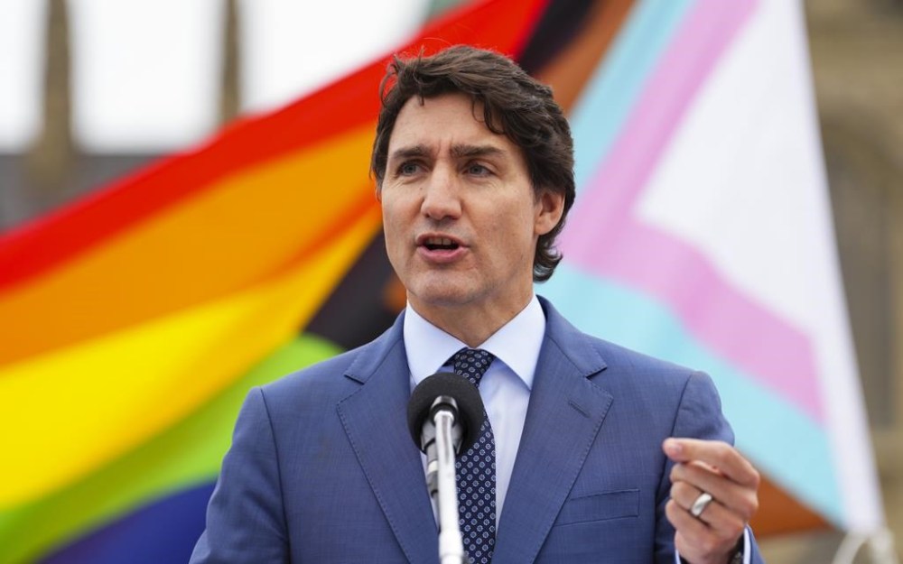 Trudeau says kids denied a Pride flag at their schools have one on ...