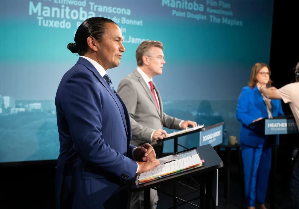 Manitoba party leaders square off in live, hour-long televised debate ...
