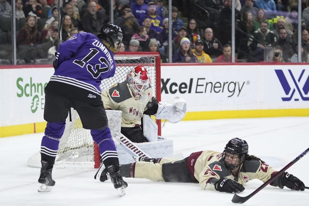 Montreal moves into the top spot in the PWHL standings with 2-1 win ...