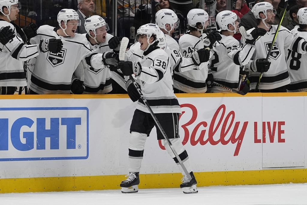 Alex Turcotte has his first NHL goal and assist, Kings beat Predators 4 ...