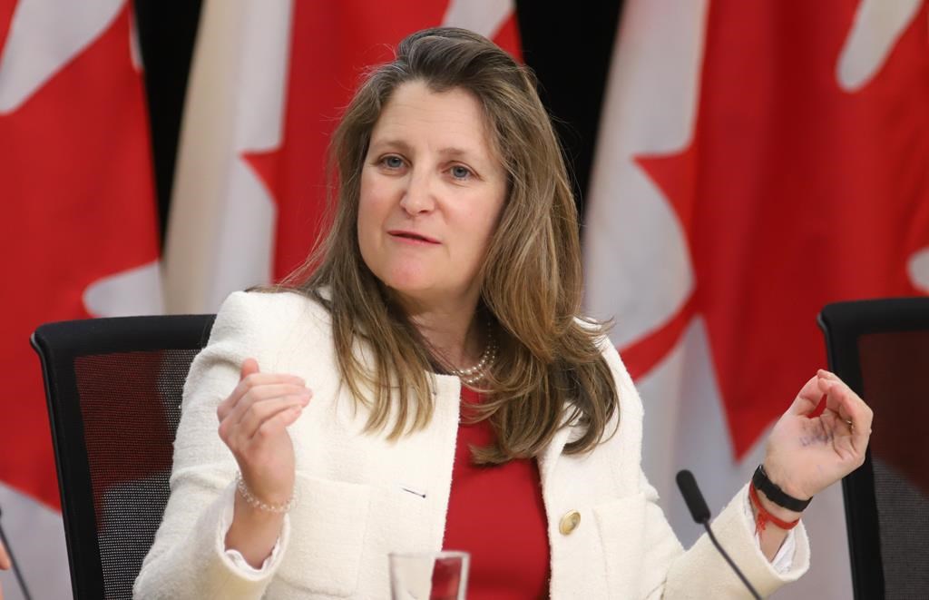 Freeland doesn’t rule out new taxes on wealthy or corporate Canada in ...