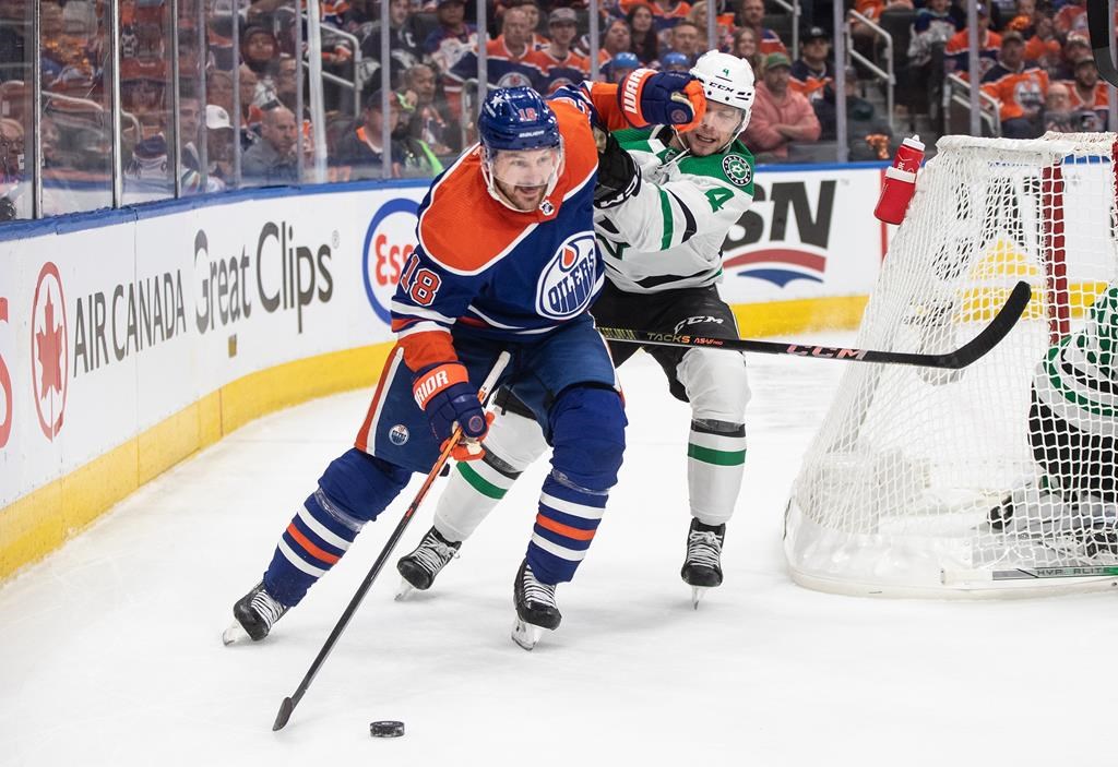 Oilers battle back from early deficit to defeat Stars 5-2 and pull even ...