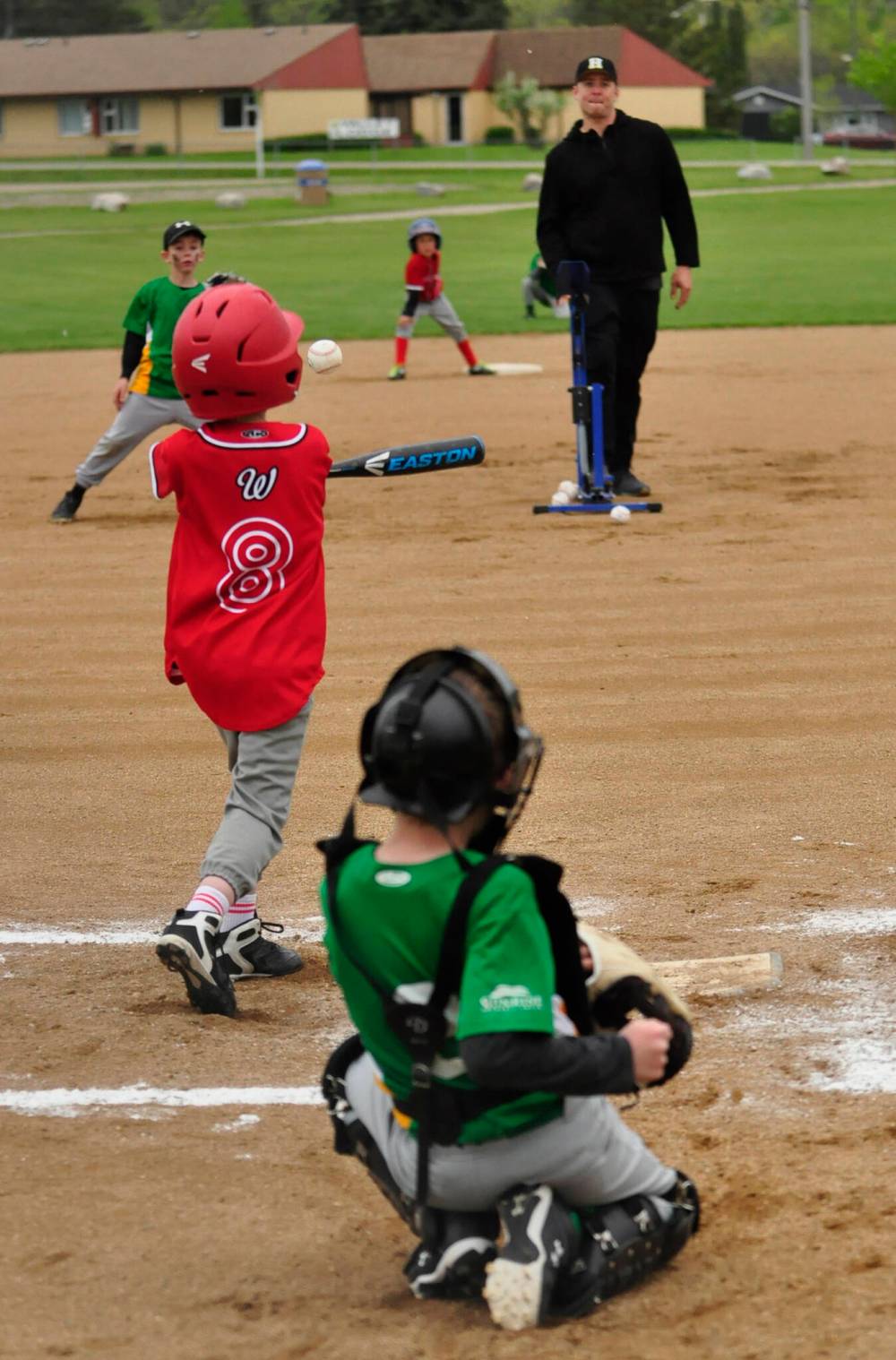 Minor baseball in Wawanesa — Youngsters hit with coach pitching machine ...