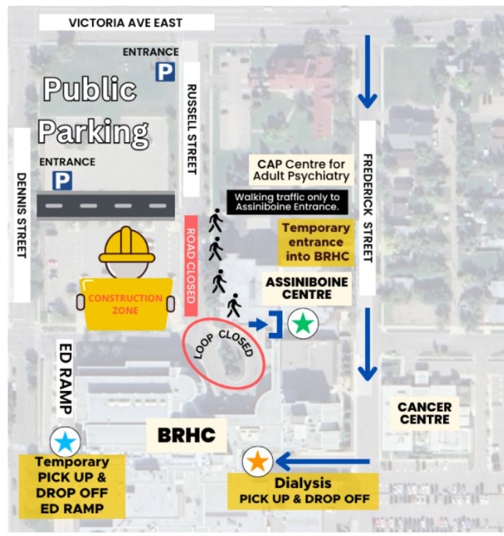 BRHC entrance, traffic loop closing for 3 months – Brandon Sun