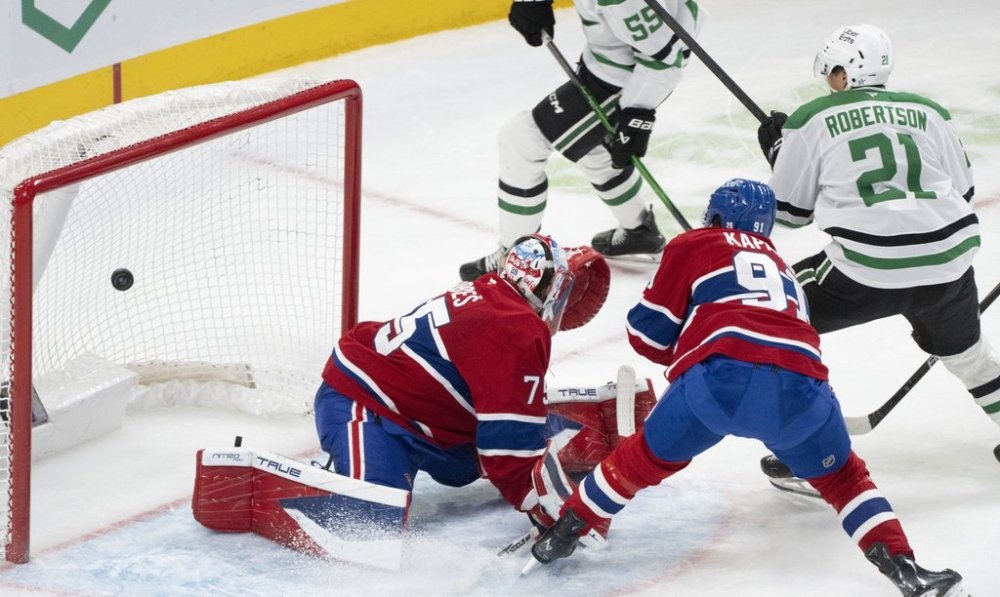 Jason Robertson scores twice, Stars rout Canadiens 7-0 for fourth ...