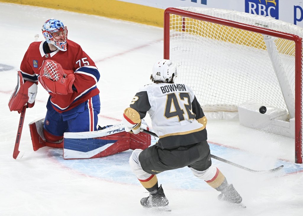 Evans scores in overtime to lift Canadiens past Golden Knights 3-2 ...