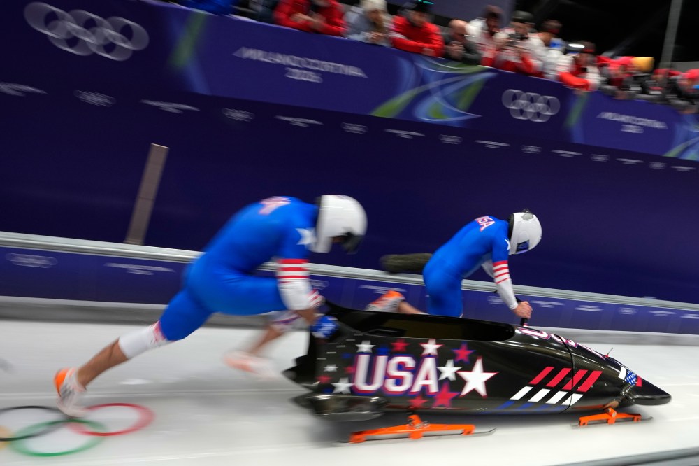 Germany’s Johannes Lochner starts fast in Olympic 2-man bobsled race ...