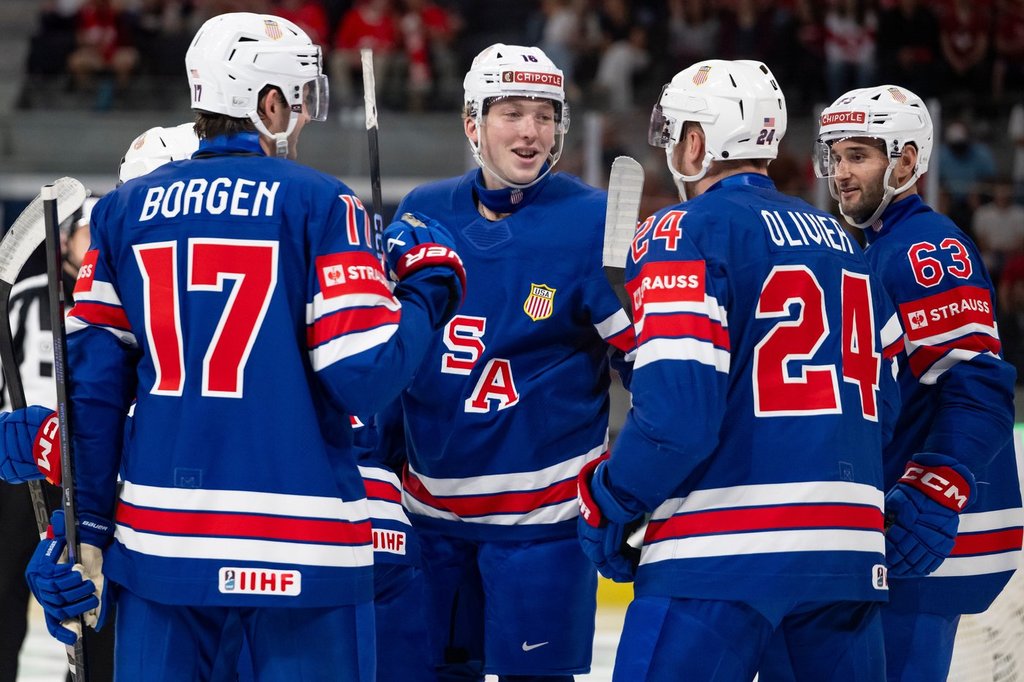 US beats Austria to set up a quarterfinal against Canada at ice hockey ...