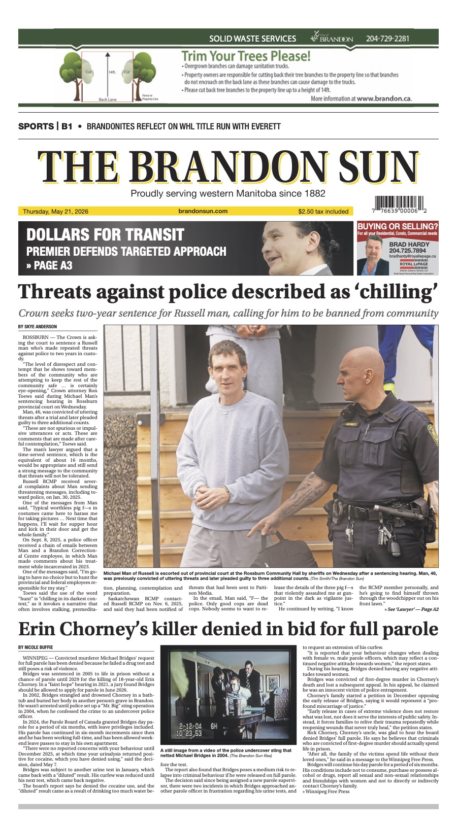 Sun Burst — May 21, 2026 – Brandon Sun