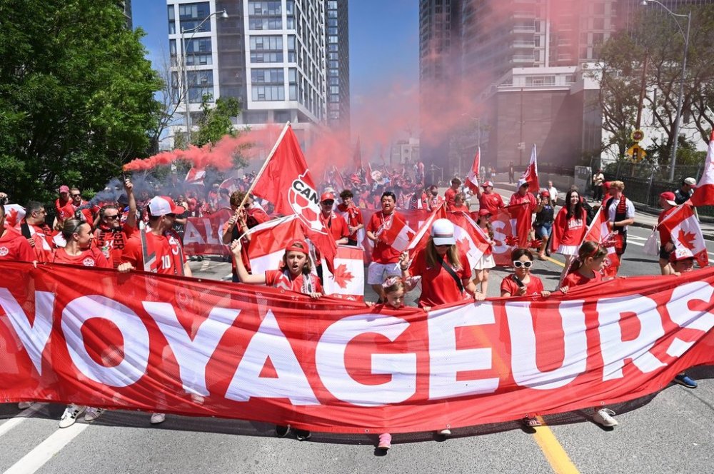 Sea of red at Toronto Stadium during first World Cup game on Canadian ...